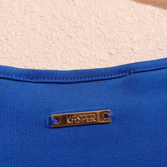 Kasper | Tops | Kasper Scoop Neck Knit Shell Imperial Blue | Poshmark